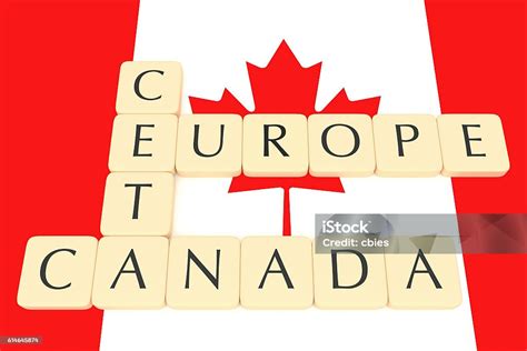 편지 타일 Ceta 유럽 캐나다 국기 3d 일러스트 3차원 형태에 대한 스톡 사진 및 기타 이미지 3차원 형태 계약서 관세 Istock