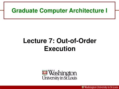 Ppt Graduate Computer Architecture I Powerpoint Presentation Free Download Id9507440