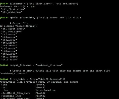 Efficiently Merge Multiple Arrow Files 12 Files Totaling 25 Tb Into