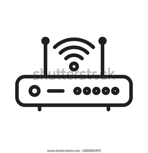Wifi Router Outline Icons Modem Icons Stock Vector Royalty Free 2282004395 Shutterstock