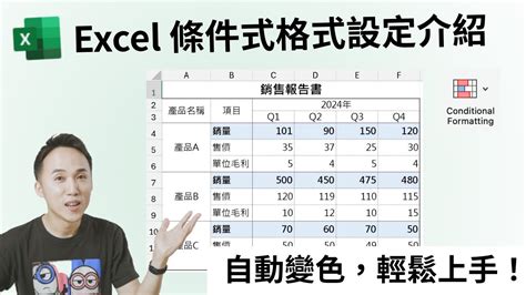 Excel 條件式格式設定介紹｜報表自動變色輕鬆上手 Youtube
