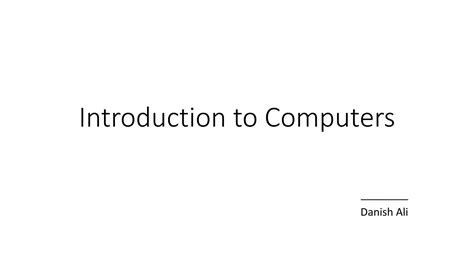 Introduction To Computers Detailed Notes Ppt