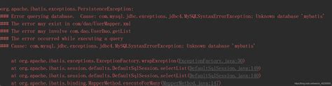 Ieda 搭建mybatis 遇到的问题unknown Database Mybatis Csdn博客