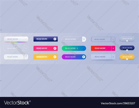 Read More Buttons Set Rectangle Templates Vector Image