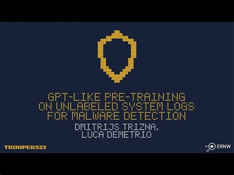 Troopers Talk Gpt Like Pre Training On Unlabeled System Logs For Malware Detection From