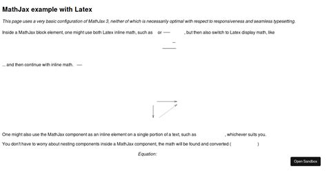 Better React Mathjax Example Latex Forked Codesandbox