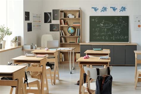 Premium Photo Empty Classroom Of Algebra Or Physics In Modern