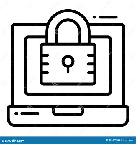 Laptop Protection And Security Vector Icons Set Cyber Computer Network
