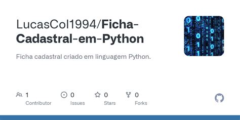 Github Lucascol1994ficha Cadastral Em Python Ficha Cadastral Criado