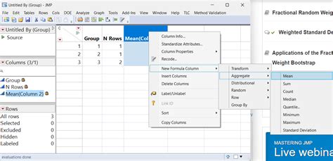 Weighted Mean Jmp User Community