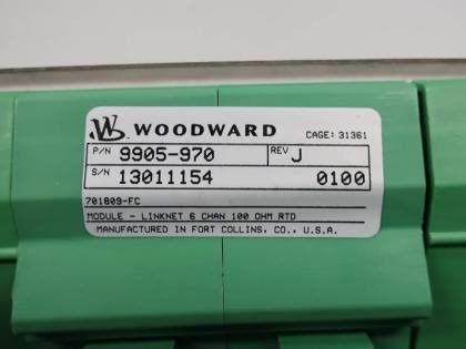 WOODWARD 9905 970 LINKNET 6 CHANNEL Analog Input 100 Ohm RTD WOODWARD