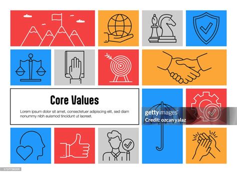 Core Values Related Vector Banner Design Concept Global Multisphere Readytouse Template Web