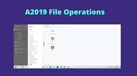 automation anywhere a2019 file operations youtube