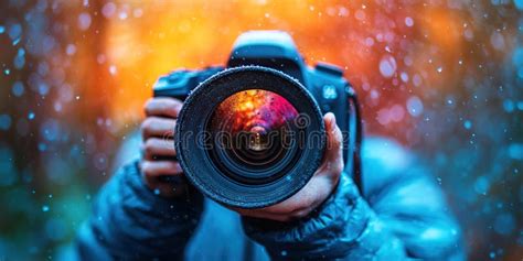 Capturing Beauty With A Large Lens During A Colorful Distorted Day