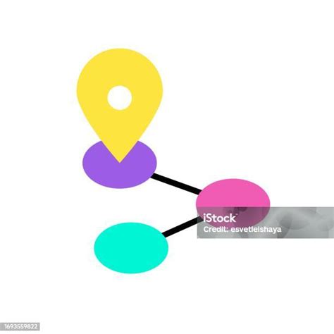 라운드 지오 맵 방향 위치 둥근 지점에 벡터 아이콘을 고정합니다 흰색 배경에 분리된 다채로운 평면 위치 아이콘 포르투갈에 대한 스톡 벡터 아트 및 기타 이미지 Istock