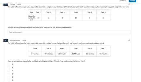 Solved 6the Table Below Shows The Tasks Required To Assemble