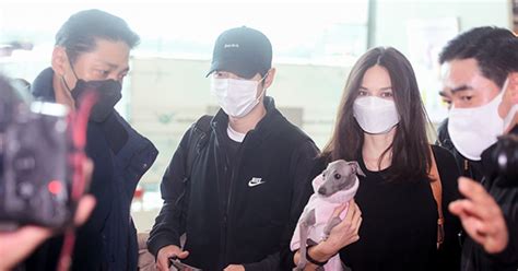 [td포토] 송중기 케이티 부부 동반 출국