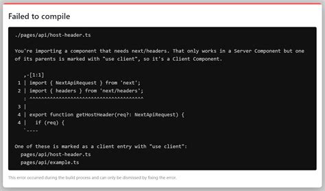 API Endpoint Throws Error If Next Headers Is Imported Issue 44858