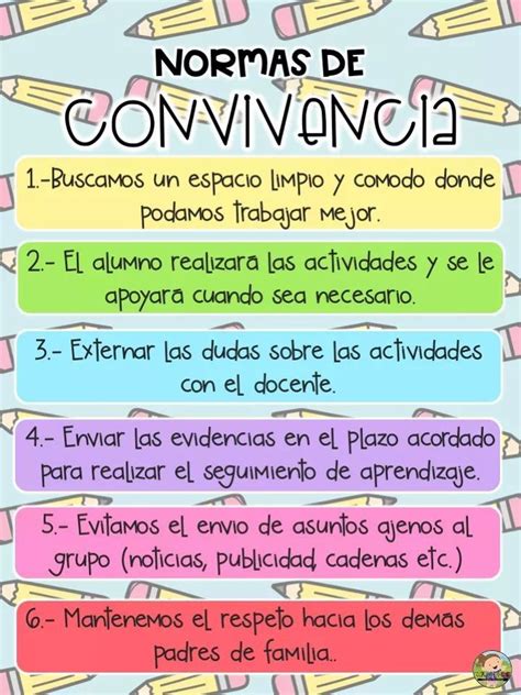 Elaboramos Nuestras Normas Para Una Buena Convivencia Las Normas De