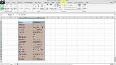 How To View Excel Sheets Side By Side For Data Compare Analysis Data Analysis