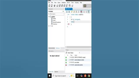 How To Create Database And Table In My Sql Youtube