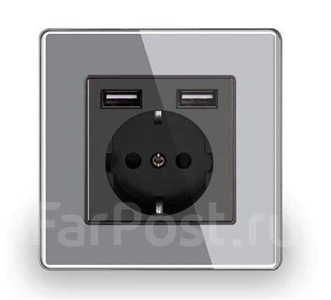 Розетка настенная с двумя портами Usb новый в наличии Цена 1 360₽ во Владивостоке