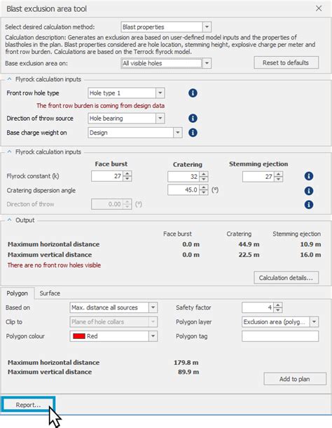 Exclusion Area Tool Report Orica