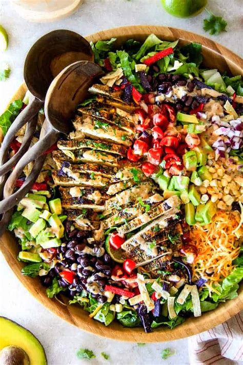 Cilantro Lime Chicken Taco Salad With Creamy Baja Catalina Dressing