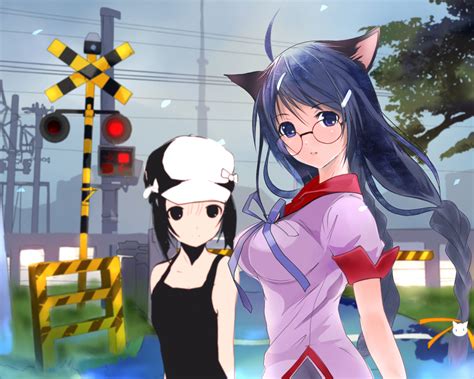 Safebooru Bad Id Bakemonogatari Blue Eyes Blue Hair Braid Cabbie Hat