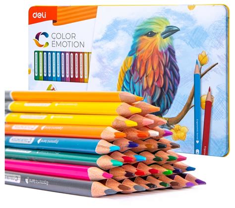 Цветные карандаши Deli 36 шт. в металлическом пе купить в Минске