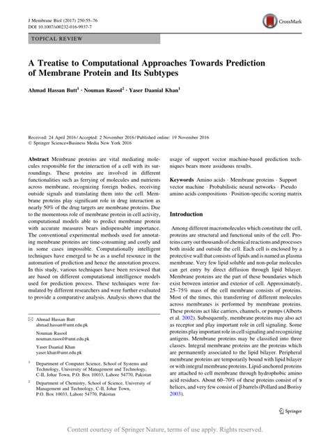 A Treatise To Computational Approaches Towards Prediction Of Membrane Protein And Its Subtypes