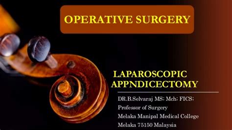 Laparoscopic Appendicectomy Operative Surgery