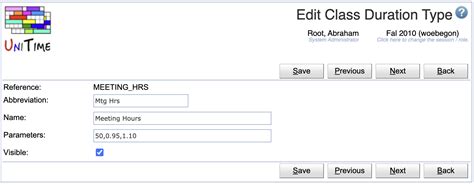 Help Class Duration Types