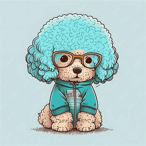 Premium Photo Kawaii Poodle Dog Character Anime Art