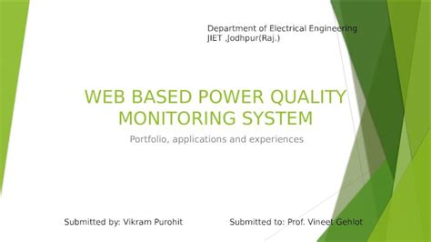 Web Based Power Quality Monitoring System Download Pptx Powerpoint