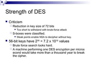 DATA ENCRYPTION STANDARD ALGORITHM PPT PPT