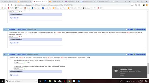 Solved A Rectangular Loop Area M Turns In A Chegg Com