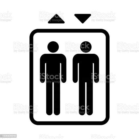 엘리베이터 부호입니다 엘리베이터에 대 한 검은 절연된 상징 심플한 디자인입니다 엘리베이터에 대한 스톡 벡터 아트 및 기타 이미지 엘리베이터 아이콘 상징 Istock