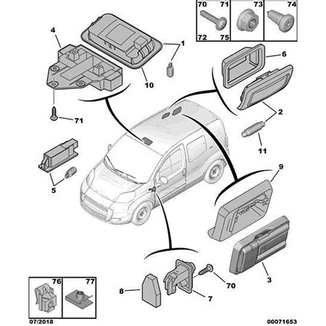 Citroen Nemo 2008 2015 Petrol Interior Lamp 6362 R2 Citroen Direct Parts