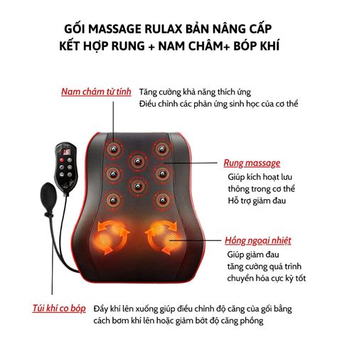 Gối Massage Cổ Vai Gáy Gối Massage 20 Bi Hồng Ngoại Đa Năng Cao Cấp Thế Hệ Mới Kl 19 Shopee