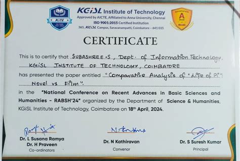 Subashree S On Linkedin Rabsh24 Nationalconference Research