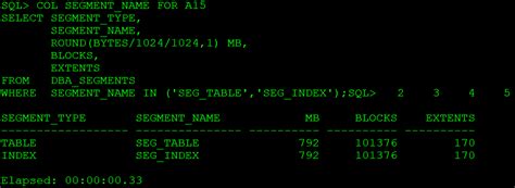 Oracle Segment Advisor