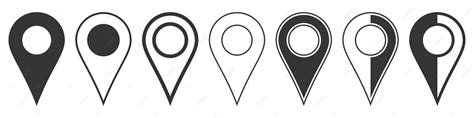 Location Pin Icons Navigation Icon Map Pointer Illustration Black Style Vector Template Download