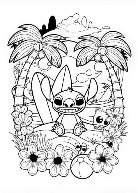 Hawaiian Stitch Coloring Pages