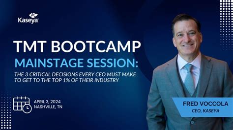 I Am Proud To Join Kaseya At Tmt Bootcamp In Nashville As A Panelist On