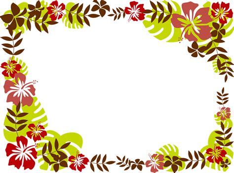 Hawaiian Border Clip Art Hawaiian Flower Clip Art Borders Clip Art