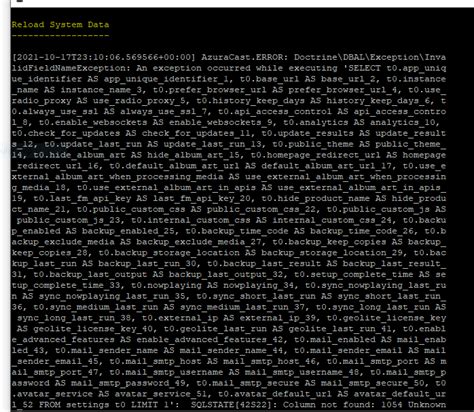 Error When Restore A Backup · Issue 4404 · Azuracastazuracast · Github