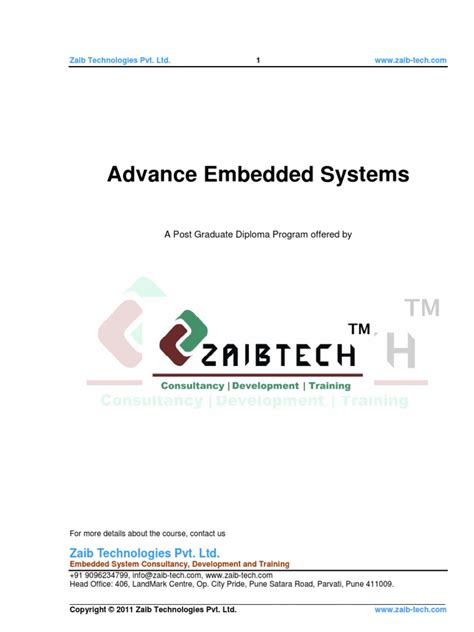 Syllabus Advance Embedded Systems Pdf Embedded System