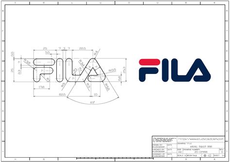 Fila Logo Cad Logo Ideen Technische Zeichnung Typografie