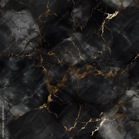 Dark Marble Texture Seamless Pattern Luxury Black And Gold Marble
